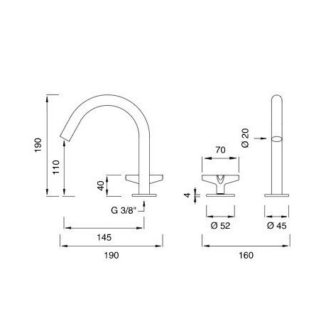 Ceadesign Cross Bathroom Taps