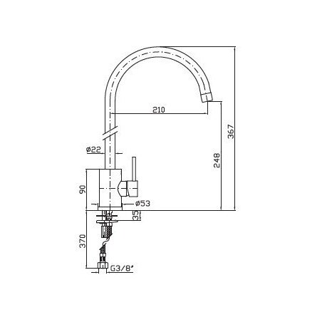 Zucchetti Shock Kitchen Taps